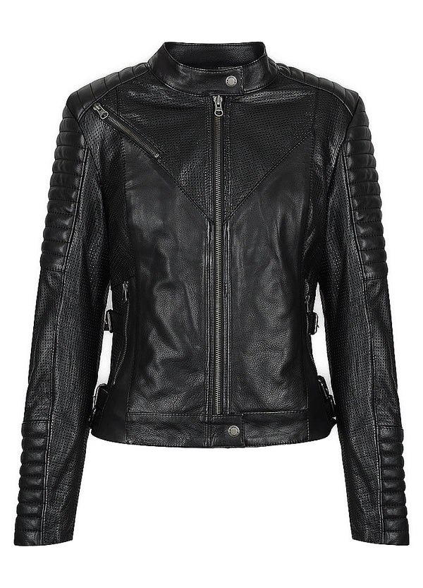 Leather Motorcycle Jacket for Women | Wild & Free Jacket Black – Wind ...